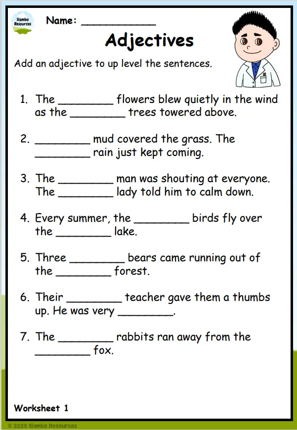 Descriptive And Limiting Adjectives Worksheet For Grade 4 ... Descriptive And Limiting Adjectives Worksheet For Grade 4 ...