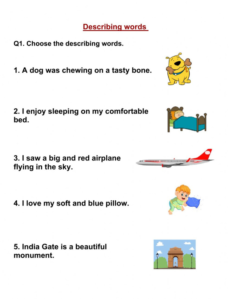 Descriptive And Limiting Adjectives Worksheets For Grade 2 ... Descriptive And Limiting Adjectives Worksheets For Grade 2 ...